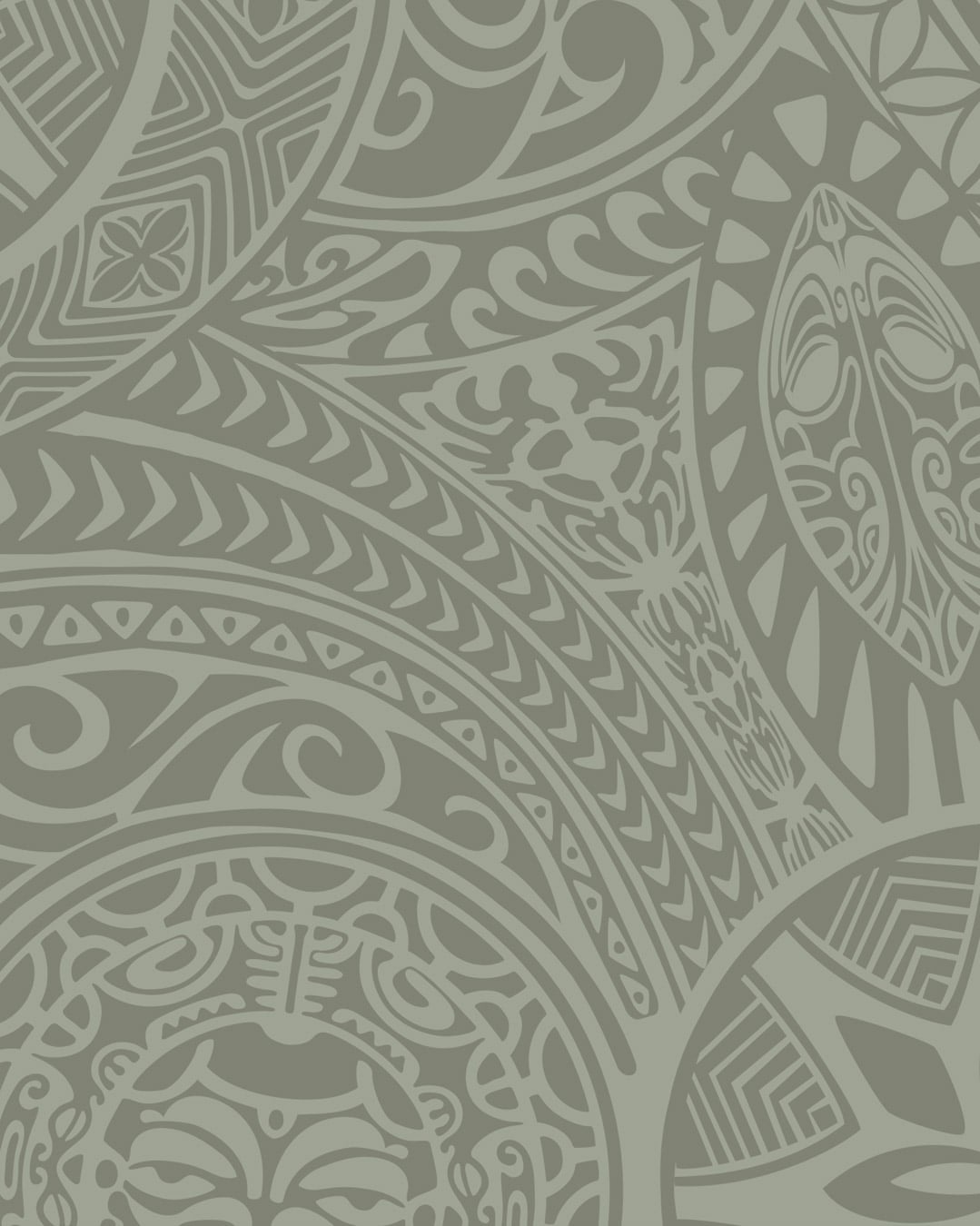 Papier peint sur mesure LGD01 style Polynésien tribal ethnique